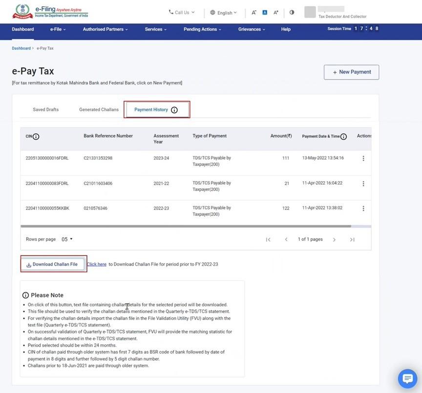 How to Generate Challan Form User Manual | Income Tax Department